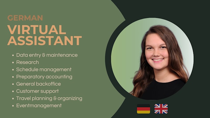 Be your german virtual assistant helping you with various backoffice tasks by Jessica_kckgndz ...