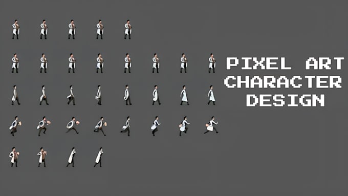 2d isometric pixel art character design, pixel art sprite sheet and ...