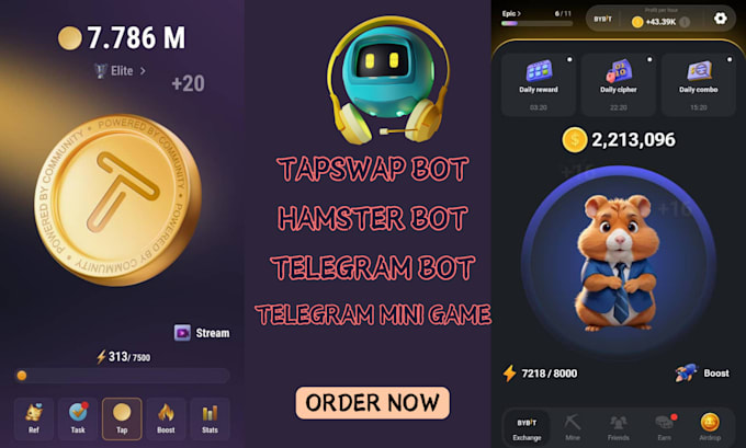 Clone tapswap bot, telegram mini app, notcoin, crypto game, blum, telegram game by Emmygodwithus ...
