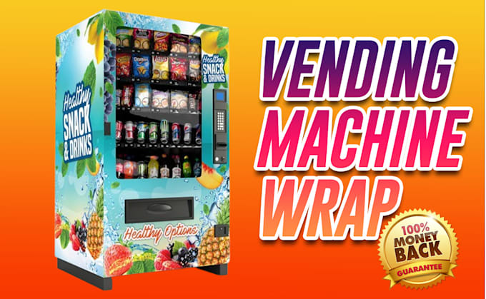 Design eye catching vending machine wrap, atm, vending machine logo by ...