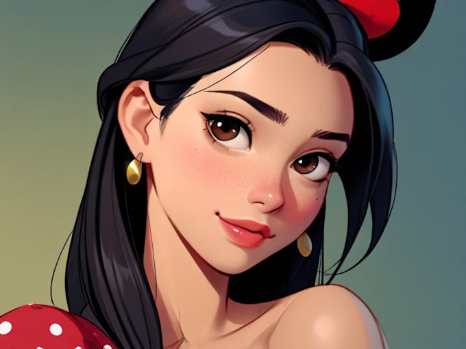 Draw a portrait in semi realism disney cartoon style by Annaagie | Fiverr