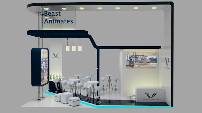 Design eye catching trade show booth backdrop or pop up banner by ...