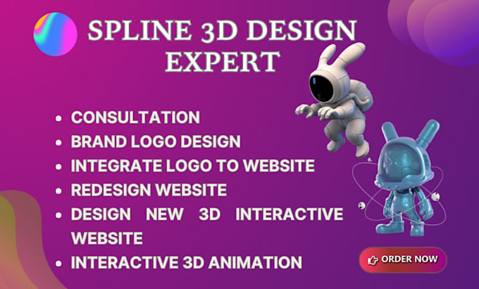 Build webflow framer website 3d spline animation and logo design by Cucusine | Fiverr