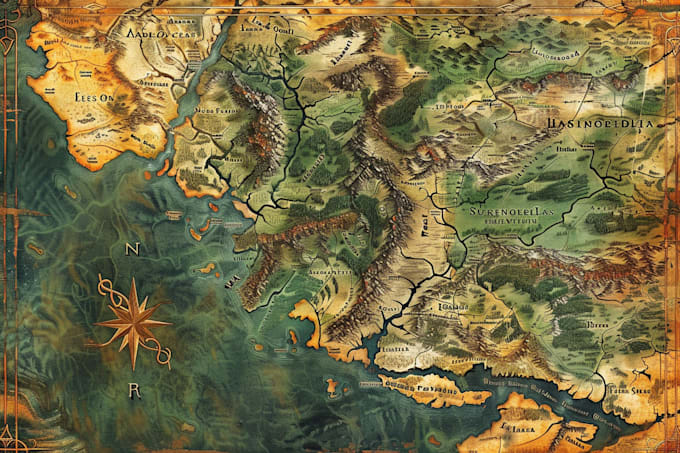Make a high quality digital fantasy map by Izetteoung | Fiverr