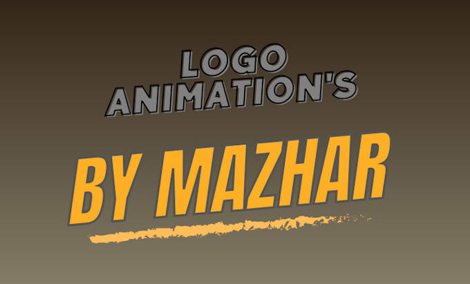 Make custom logo animation, intros and outros by Mazhar_laghari | Fiverr