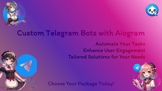 Create custom telegram bots for you by Vladyslavkolhat | Fiverr Create custom telegram bots for you by Vladyslavkolhat | Fiverr