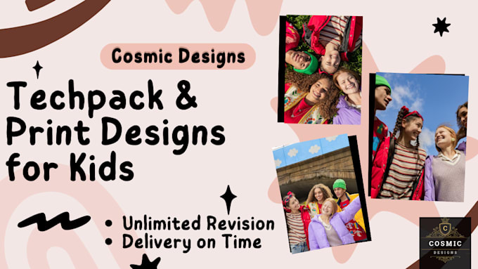Create exclusive tech pack for kids wear by Cosmic_1040 | Fiverr