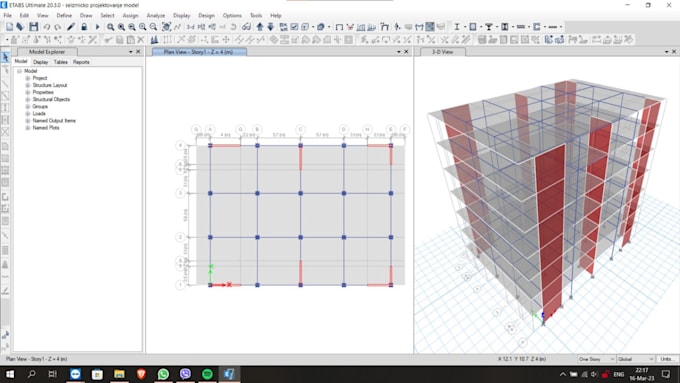 Create model of your structure with etabs by Sharyar_nayan | Fiverr