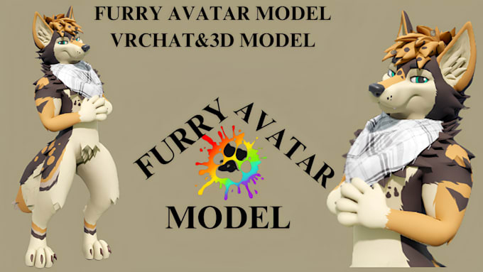 Create 3d vrchat avatar, furry avatar, 3d modelling vrchat character by Elemesee | Fiverr