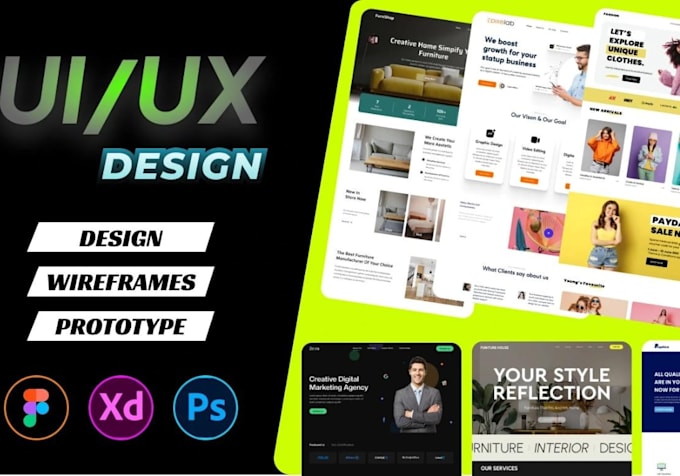 Hacer diseño de sitio web ui ux, panel de interfaz de usuario, diseño de aplicación móvil ui ux ...