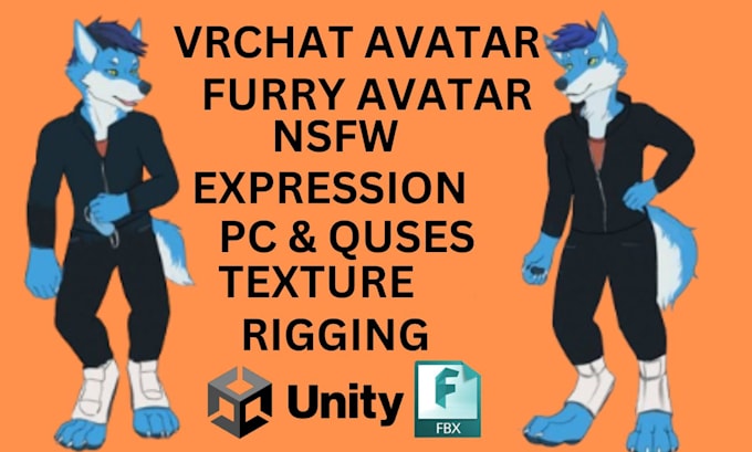 Do custom vrchat avatar furry avatar nsfw anime vrc character 3d ...