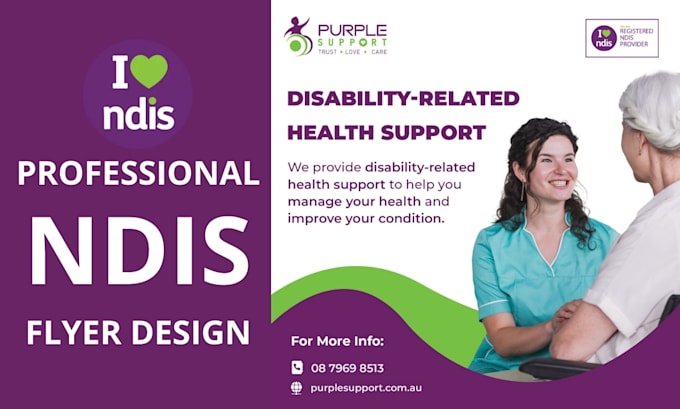 Design same day professional ndis service flyer ndis brochure ngo flyer ...