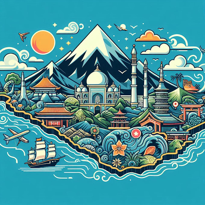 Design great map in quality vector illustration by Rynoldman | Fiverr