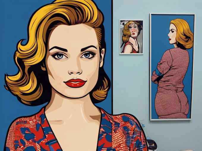 Draw pop art portrait in roy lichtenstein style by Everaldortuin | Fiverr