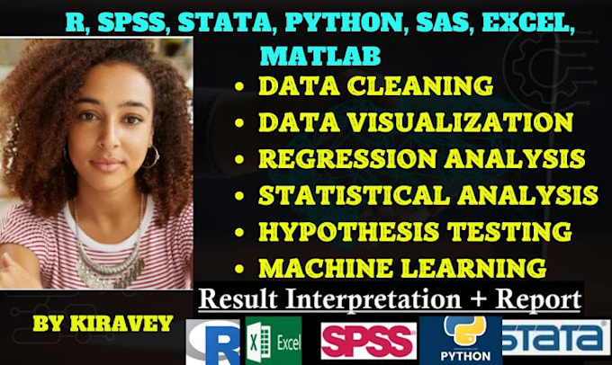 Do statistical data analysis, r coding, spss, stata, excel, python ...