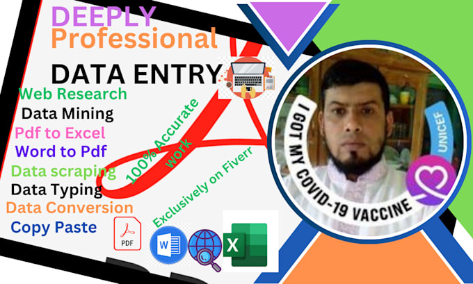 Do accurately data entry, web research, data mining by Mduddin417 | Fiverr