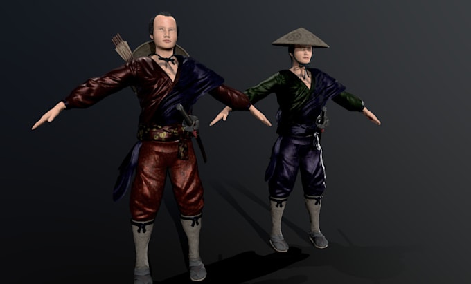 Stylized realistic character, texturing, polycount, game uv map,rig for ...