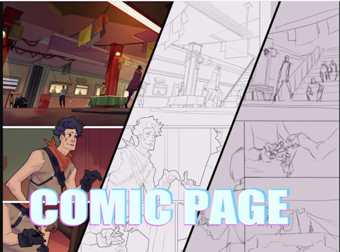 Draw professional comics page for your comic book, manga book pages by ...