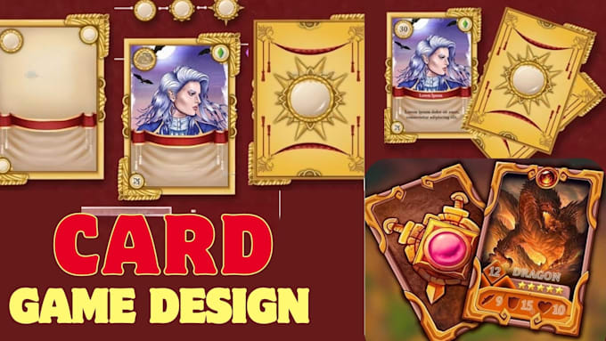 Design custom card game template for tgc, tarot, pokemon card game by ...