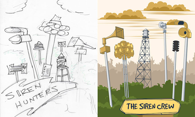 Turn sketch or image to vector illustration by Evildesign | Fiverr