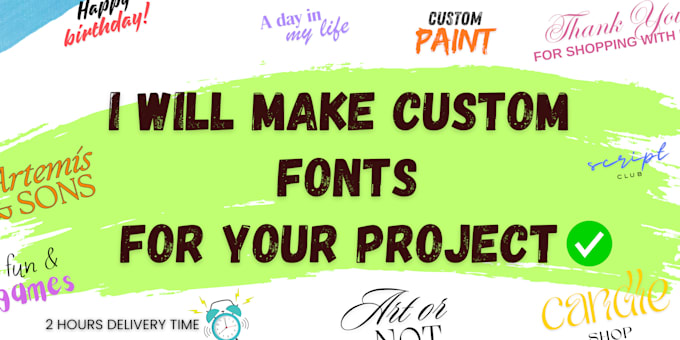 Make custom fonts for your projects by Vinaykumar946 | Fiverr