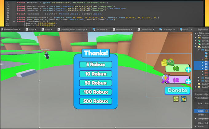 Make you personalizated roblox gui work whit programing or animations ...