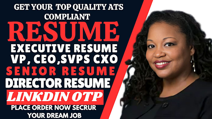 Write your senior executive director vp ceo svps or cxo resume by ...