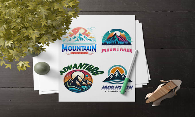 Make premium mountain, script, cursive, calligraphy logo by Bilal ...