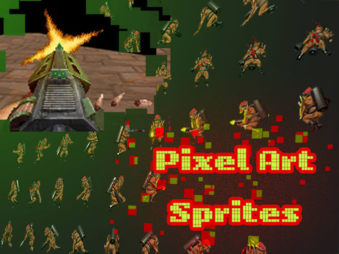 Drawing pixel sprite art by Cg_fom | Fiverr