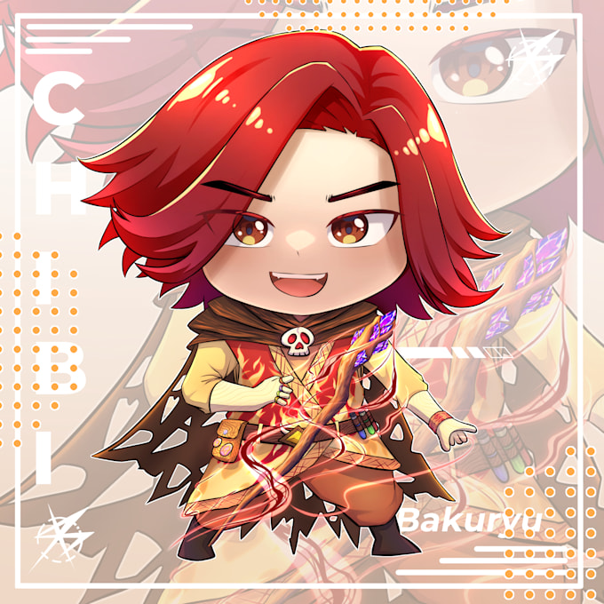 Draw cute chibi character fun by Tabix1 | Fiverr