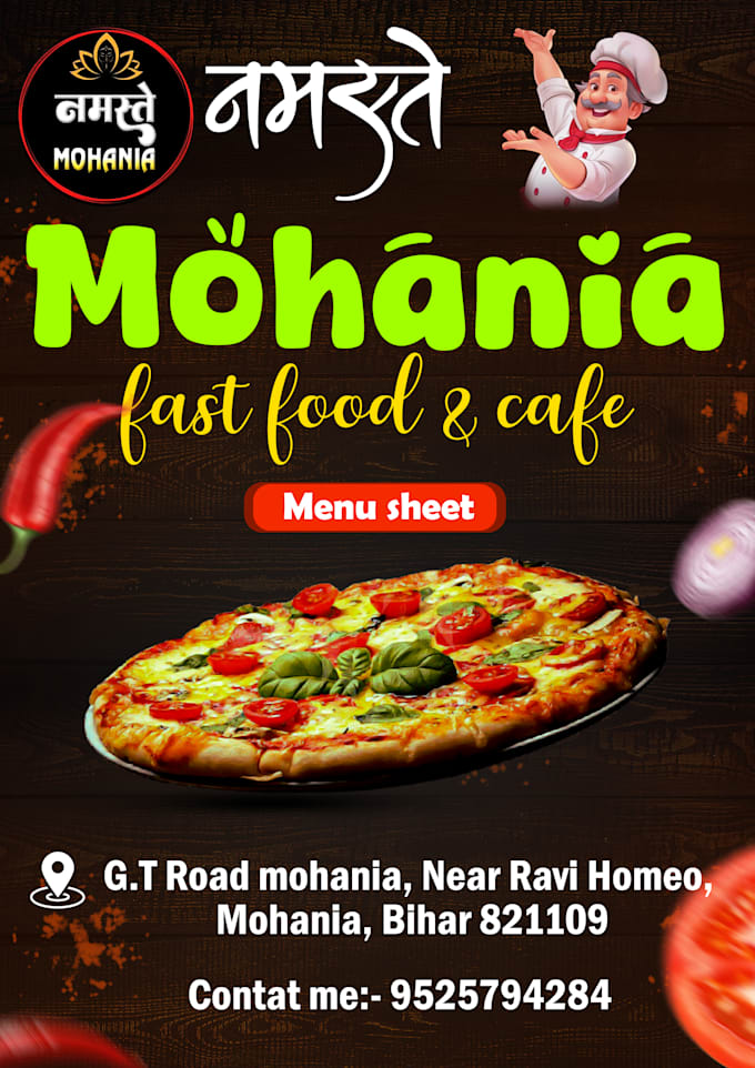 Design your restaurant menu sheet and banner and posters by ...