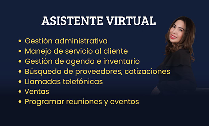 Tu asistente virtual administrativa personal en español by Adrii_digital | Fiverr