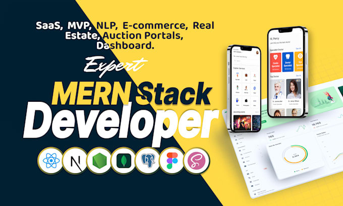 Be your mern stack developer, full stack developer for saas, mvp ...