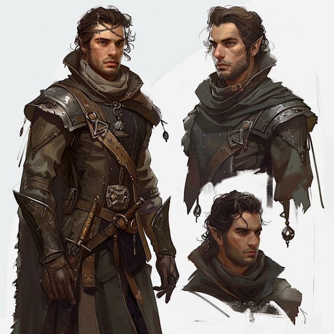 Make a dnd character art and dnd character art by Ketediban | Fiverr