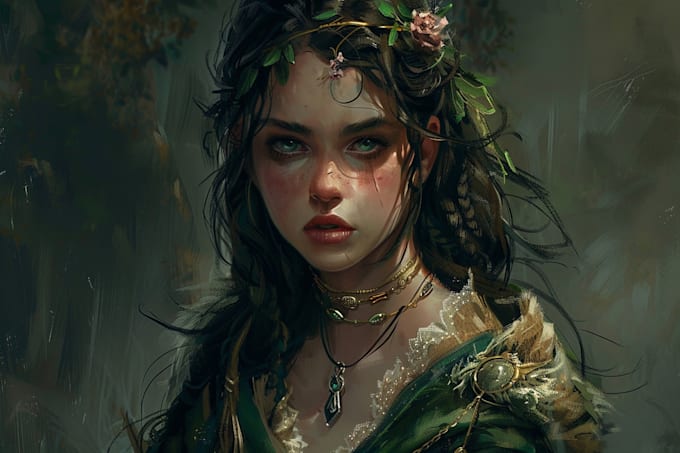 Make fantasy portrait painting by Rutsufly | Fiverr