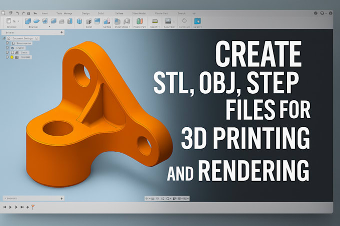 Model 3d printable parts and deliver stl, obj, step files by Ali_mech_fix | Fiverr