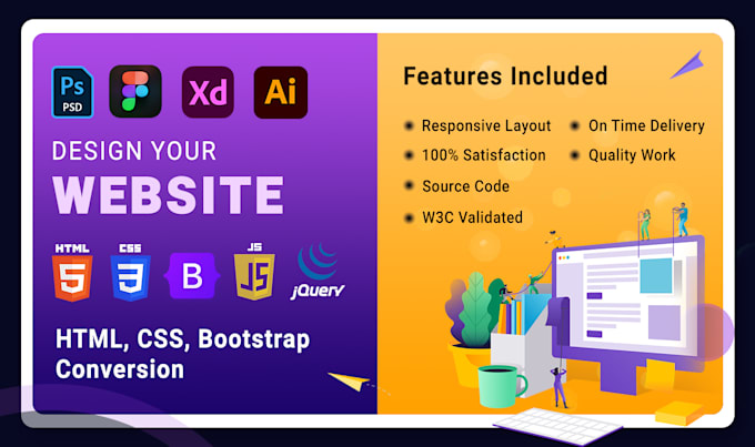 Convert psd and figma to html using bootstrap, figma to html, psd to html by Lav_singh91 | Fiverr