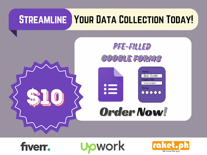 Create a prefilled google forms for you by Niel_patrick | Fiverr