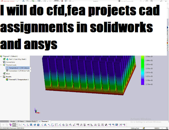 Cfd,fea projects cad assignments in solidworks and ansys by Sanakhan3021 | Fiverr