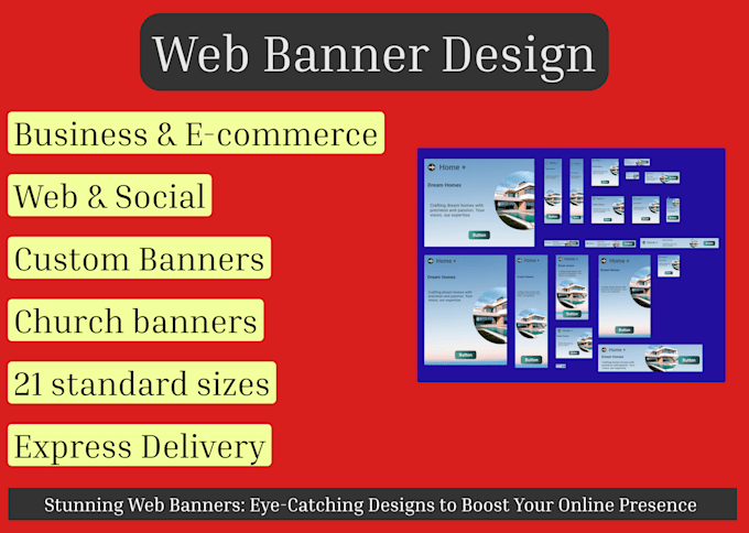 Make web banners of 21 standard size and custom size banners by Davfod ...