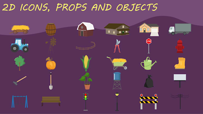 Create high quality 2d game icons and props for your game by Leogaitte ...
