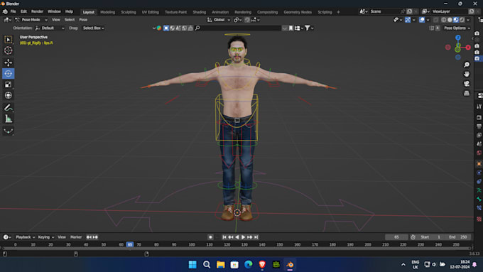 Rig a human character with face finger and full body rig by ...