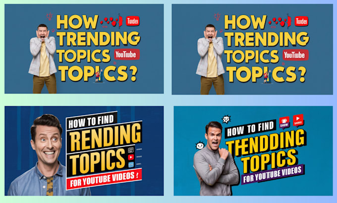 Design ai generated youtube thumbnails, thumbnail design by ...