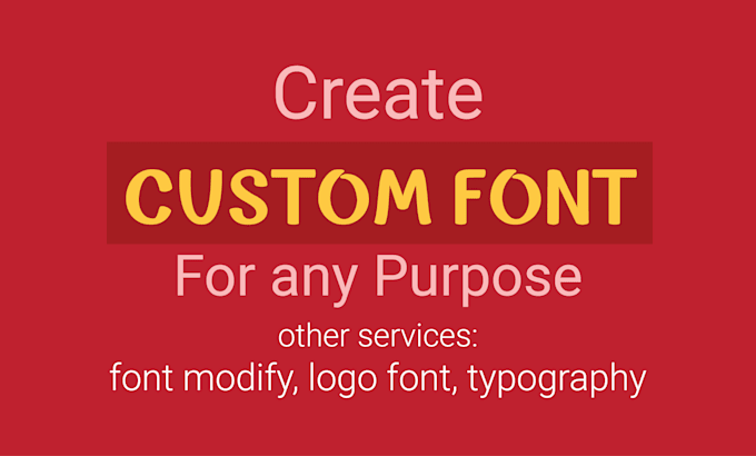 Create custom font, logo font and typorgaphy by Srs_sajedur | Fiverr
