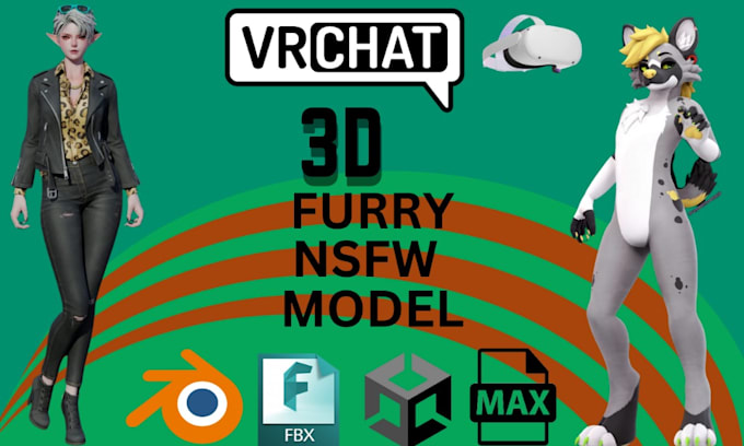 Create 3d custom vrchat avatar model of any oc or reference by Janne ...