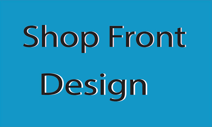 Design modern shop front, shop front sign, window sticker by ...