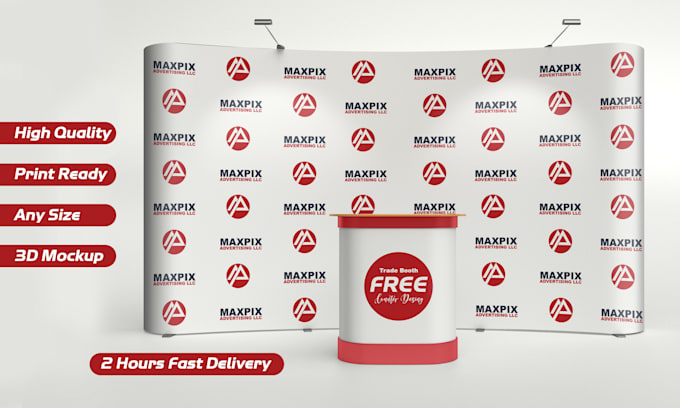 Design eye catching custom event backdrop, expo banner, step and repeat ...