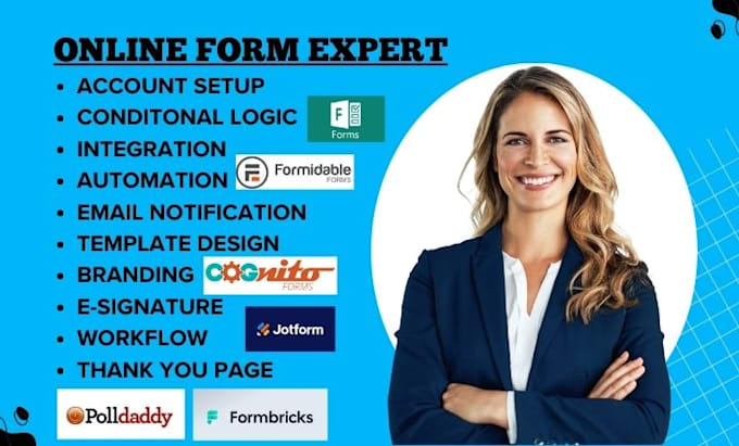 Setup jotform microsoft form cognito form formidable form polldaddy formbricks by ...