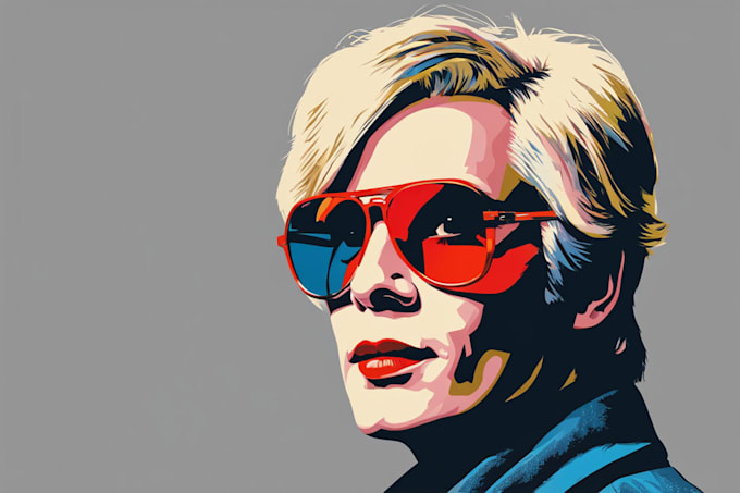 Draw andy warhol pop art portrait from your photo by Alduuwala | Fiverr