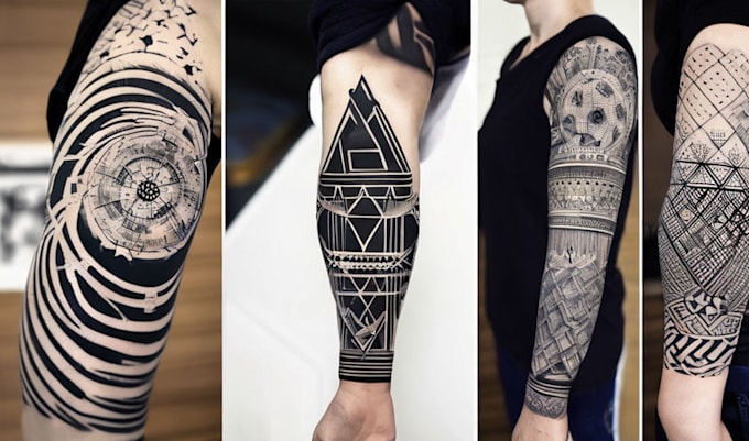 Create sleeve tattoo design in geometric style by Tanithatief | Fiverr